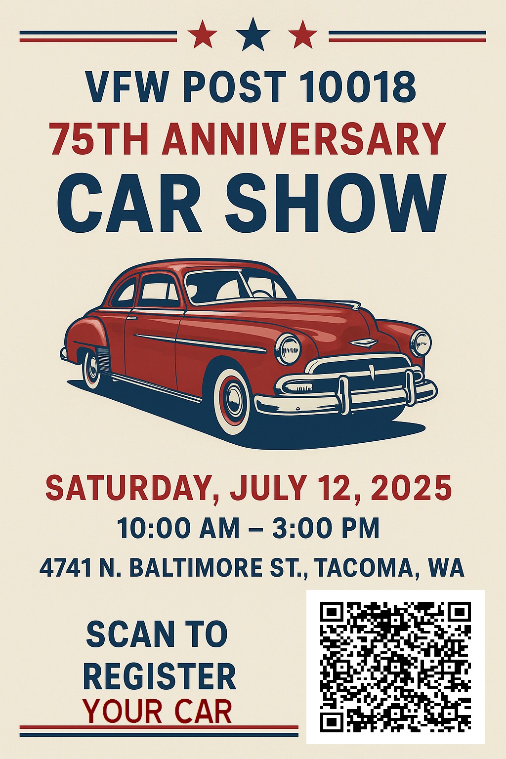 Sign Up you Classic & Custom Car! Space is Limited!! | VFW Post 10018